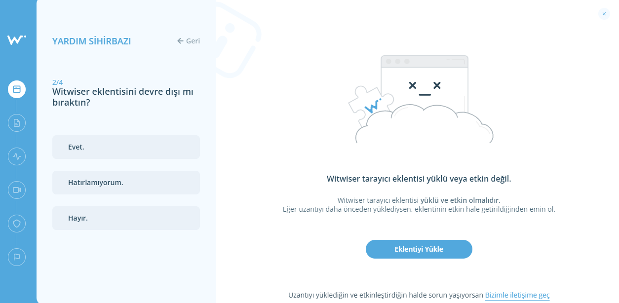 Witwiser Eklentisini Yükledim Fakat Sınava Başlayamıyorum
